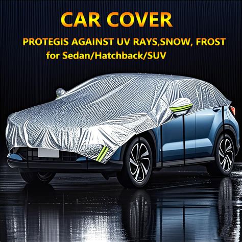 【local Seller】universal Half Car Cover Outdoor Sun Uv Dust Resistant