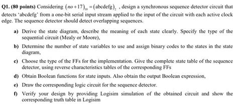 Solved Considering 4610abcdefg2 ﻿design A Synchronous