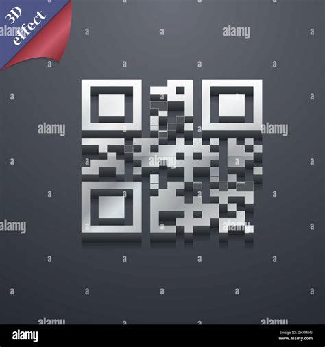 Qr Code Icon Symbol 3D Style Trendy Modern Design With Space For