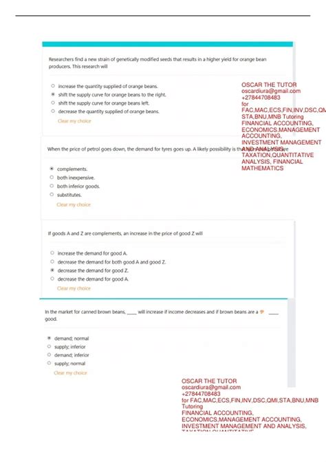 ECS ASSIGNMENT SEM OF EXPECTED QUESTIONS AND ANSWERS ECS Economics IA