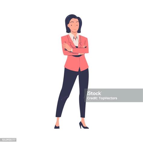 여성 기업가와 사무실 직원이 빨간 재킷을 입고 웃고 있는 벡터 삽화를 들고 있다 비즈니스에 대한 스톡 벡터 아트 및 기타 이미지 비즈니스 개념 경영자 Istock