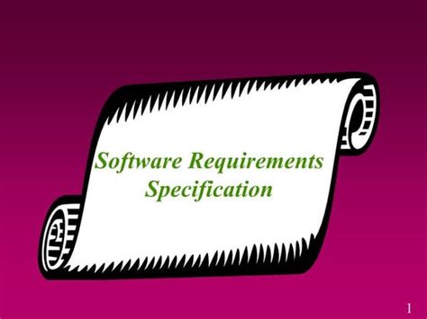 Srssoftware Requirement Specification Ppt