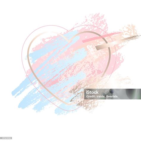 골든 핑크 아트 프레임입니다 현대 카드 디자인 브러쉬 선 골드 프리미엄 브로셔 플라이어 초대장 서식 파일 가리키기에 대한 스톡