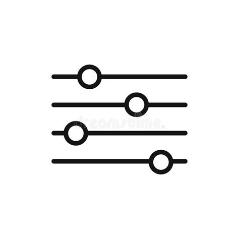 Filter Control Icon Thin Line Art Isolated Stock Illustration