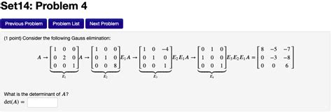Solved Set14 Problem 4 Previous Problem Problem List Next