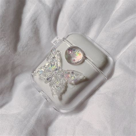 💗새벽이슬 머금은 나비💗레진 에어팟 버즈 Case 아이디어스