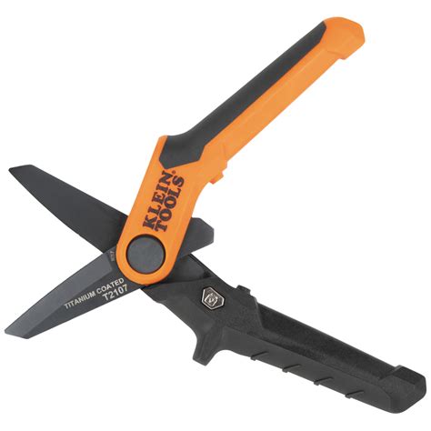 Compact Titanium Coated Utility Shears 7 Inch T2107 Klein Tools