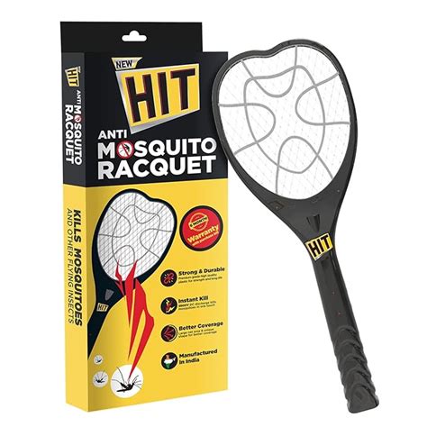 Hit Anti Mosquito Racquet Rechargeable Insect Killer Bat With Led Ligh