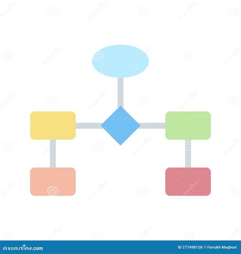 flowchart icon horizontal hierarchy and structure flowchart template