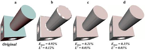 An Original Model A Was Re Meshed Through A Feature Insensitive