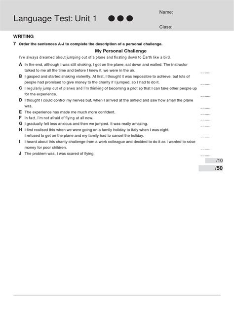 03 Rw And 4 Tests Unit Tests Language Unit 3 Pdf