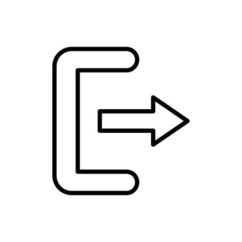 Exit Icon Set Output Symbol Quit Or Logout Button Sign Outside Pictogram 49356172 Vector Art