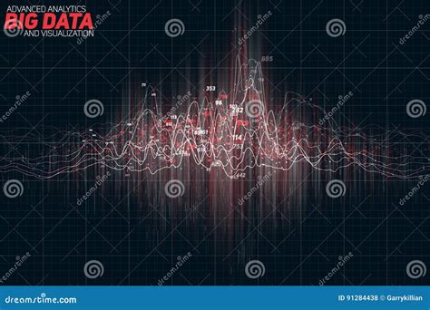 Vector Abstract Colorful Financial Big Data Graph Visualization