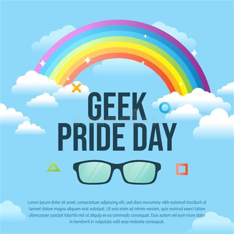 Vector Graphic Of Geek Pride Day Ideal For Geek Pride Day Celebration Stock Vector