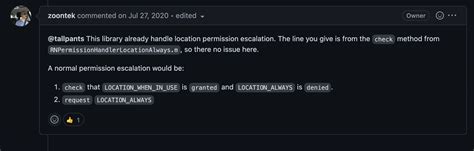Checking Permission For Ios Locationalways And Locationwheninuse Return As Granted · Issue