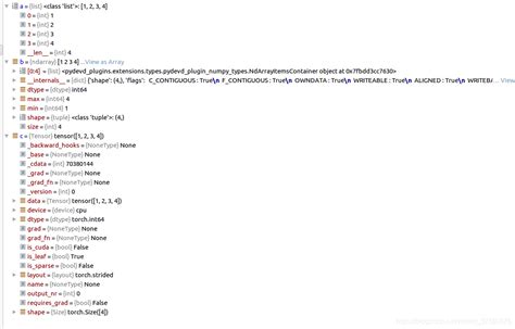 Pytorch Tensor， Numpy Array，python List 相互之间的转换。pytorch中tensorlistnumpy数组array三种数据形式的相互