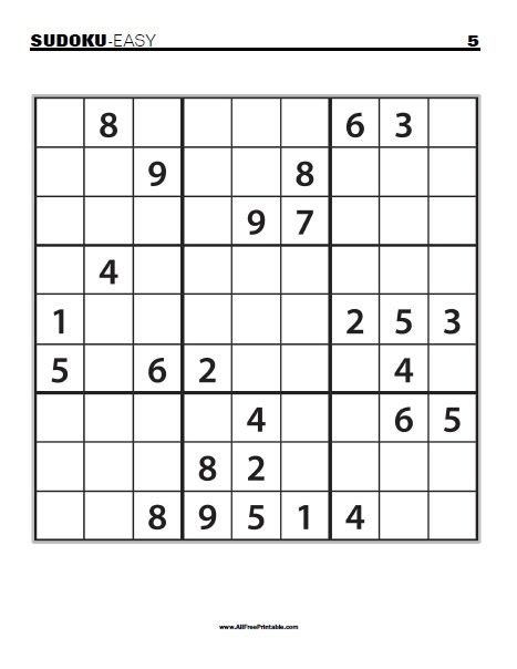 Sudoku Printable Medium