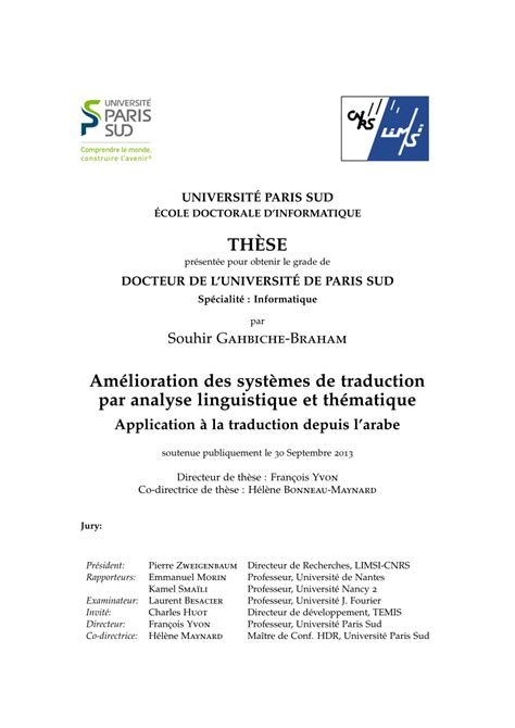 Pdf Improvements For Machine Translation Systems Using Linguistic And Thematic Analysis An