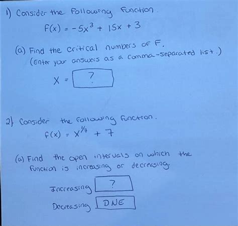 solved 1 consider the following function f x −5x3 15x 3