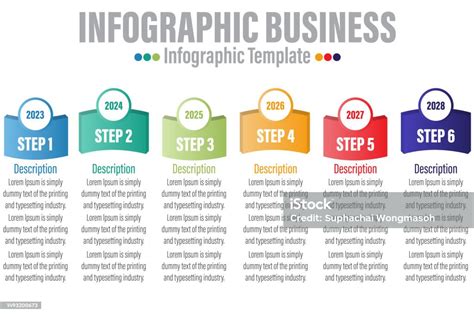 타임라인 6단계 단계 로드맵 옵션 이정표 타임라인 프로세스 또는 워크플로가 포함된 6개의 6가지 옵션 모양 테이블 차트 요소 비즈니스 데이터 시각화 Presen을 위한