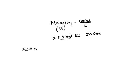 SOLVED Calculate The Molarity Of A Solution Prepared By Dissolving 0 170 Moles Of Potassium