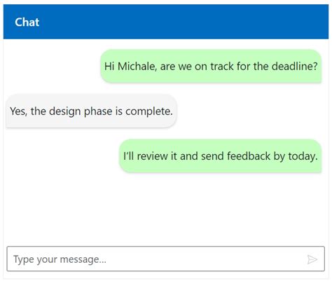 Templates In ASP NET CORE Chat UI Control Syncfusion