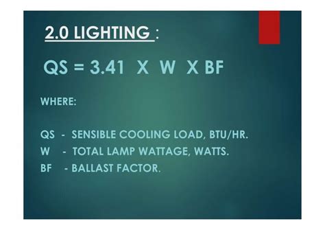 Air Conditioning Load Calculation Presentation 15 09 2017pdf Indoor