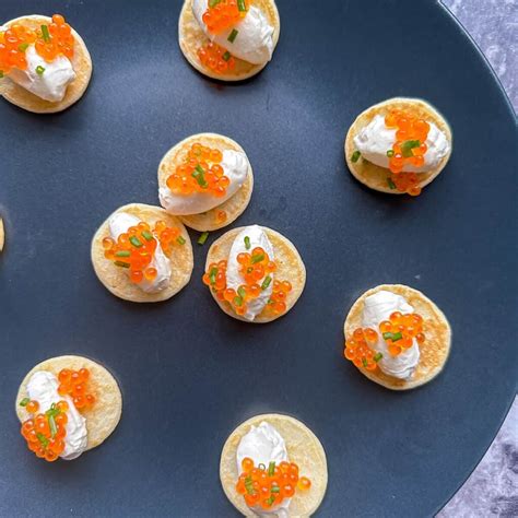 Homemade Mini Cocktail Blinis Recipe No Yeast Rosanna Etc