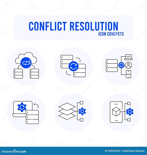 data conflicts icon dispute resolution symbol conflict data management illustration data