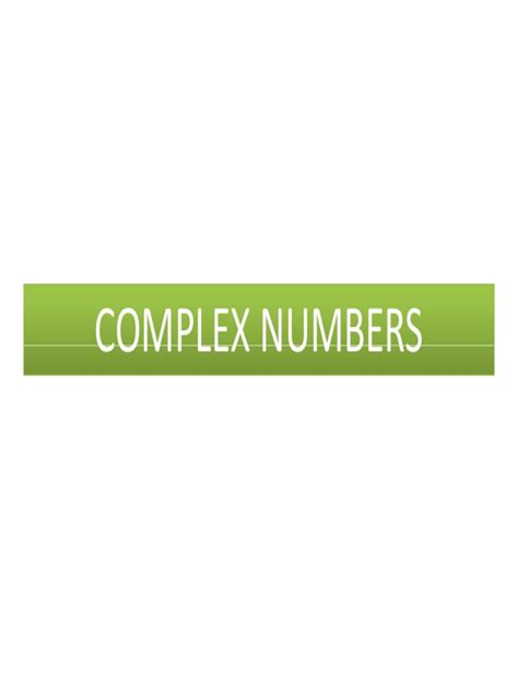 Complex Numbers Pdf Complex Number Trigonometric Functions