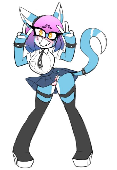 Rule 34 1girls Black Tie Blue And White Skin Blue And White Tail Blue