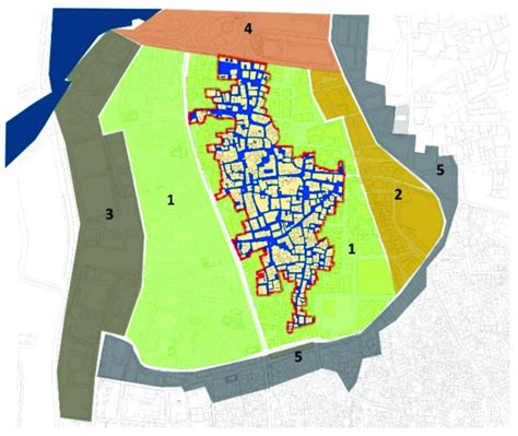 The Buffer Zone Around The Listed Heritage Where Areas 1 To 5 Represent Download Scientific