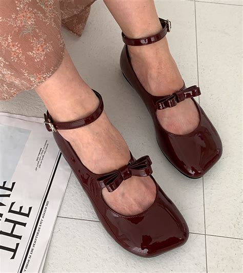 카모밀레 15cm 켄더 발목스트랩 리본 메리제인 플랫슈즈 로퍼 단화 구두 발레코어 여성화