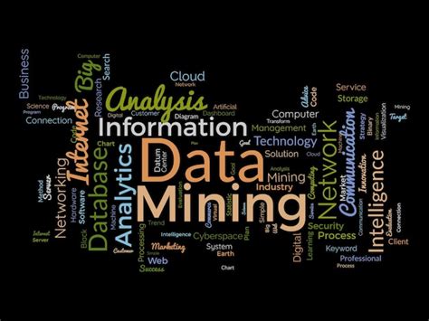 Premium Vector Word Cloud Background Concept For Data Mining Internet Technology Database