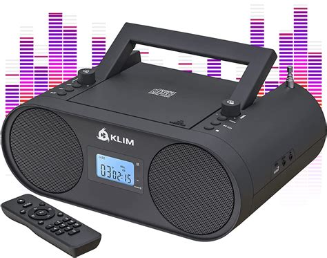 Klim Boombox B4 Cd Player Portable Audio System New Am Fm Radio With Cd Player Mp3 Bluetooth