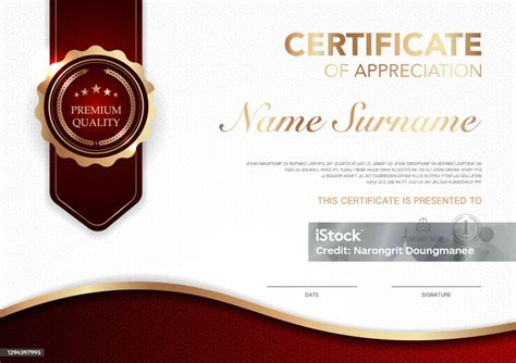 인증서 템플릿 레드 와 골드 럭셔리 스타일 이미지 기하학적 현대 디자인의 졸업장 Eps10 벡터 0명에 대한 스톡 벡터 아트 및 기타 이미지 Istock