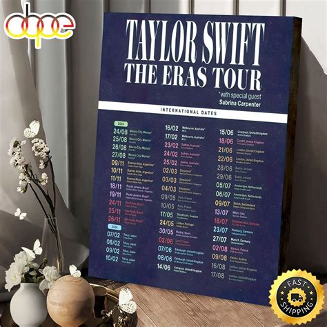 The Eras Tour Official International Dates 2024 Poster Canvas Dating