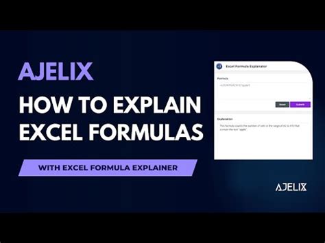 Explain Excel Formula With AI Excel Formula Explainer Ajelix