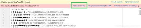File Was Loaded In The Wrong Encodingutf 8reload Ingbkset Project Encoding Togbk Reload In