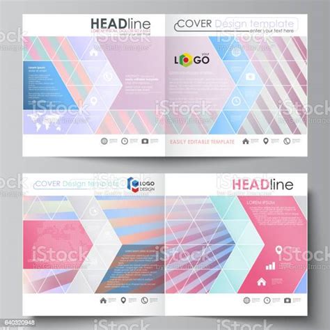 스퀘어 바이 폴드 브로셔 잡지 전단지 소책자를 위한 비즈니스 템플릿 2단 브로슈어에 대한 스톡 벡터 아트 및 기타 이미지 2