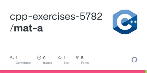 GitHub Cpp Exercises 5782 Mat A