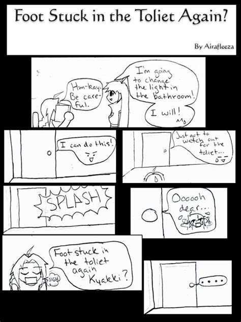 Foot Stuck In The Toliet Again By Airafleeza On Deviantart