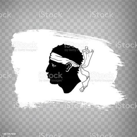 코르시카 브러시 스트로크의 플래그 웹 사이트 디자인 앱 Ui에 대한 투명한 배경에 프랑스의 플래그 지역 코르시카 프랑스 공화국 Eps10 코르시카에 대한 스톡 벡터 아트 및