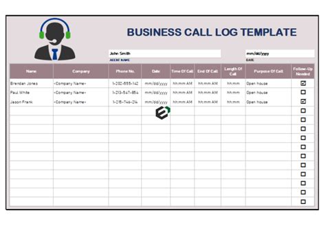 [download] Business Call Log And Monitoring Format In Excel