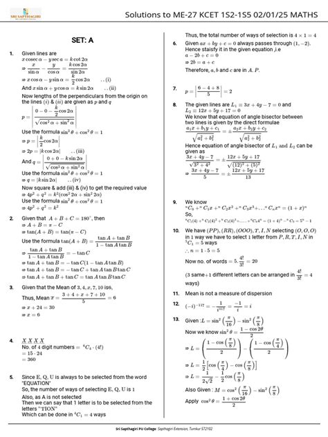 me 27 kcet 1s2 1s5 02 01 25 maths a solution 1735708312 pdf mean