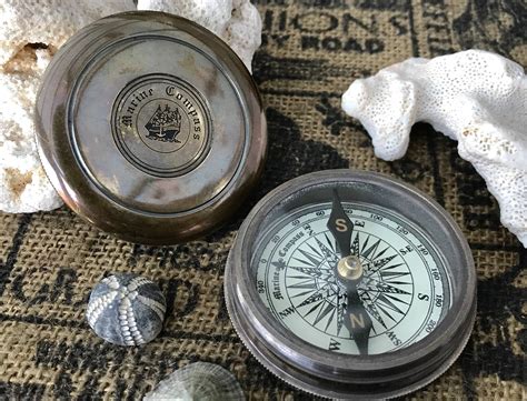 Nautical Compass Brass Compass Vintage Style Compass Etsy Uk
