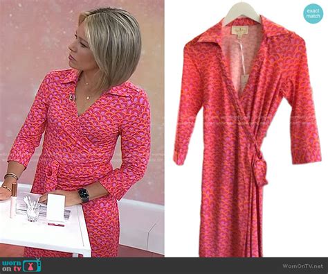 Wornontv Dylans Pink Printed Wrap Dress On Today Dylan Dreyer