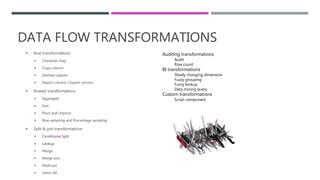 SSIS Flow Tasks Containers And Precedence Constraints PPT