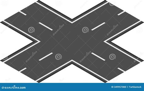 Intersection Road Sign Cartoon Vector Illustration 335151538