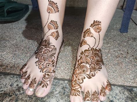Pair Mehandi Design Beautiful Image Stock Image Image Of Tattoo